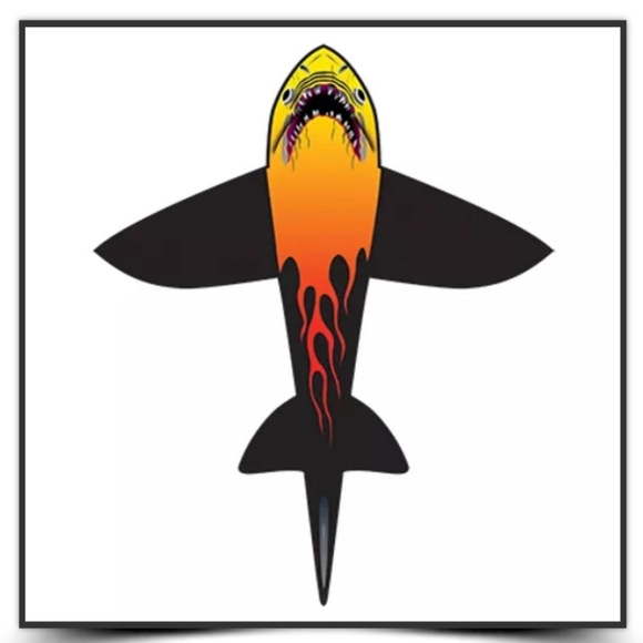 X KITES | Toys | Shark Flame Shark Deluxe Nylon Kite X Kites 72 Span ...